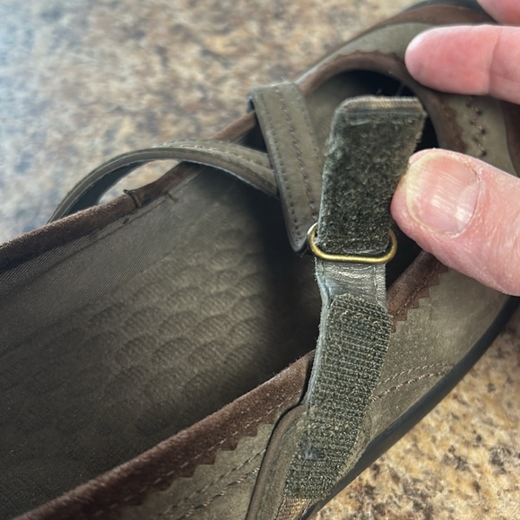 Clarks | Shoes | Clark Privo Flats With Velcro And Elastic Straps 1 M ...